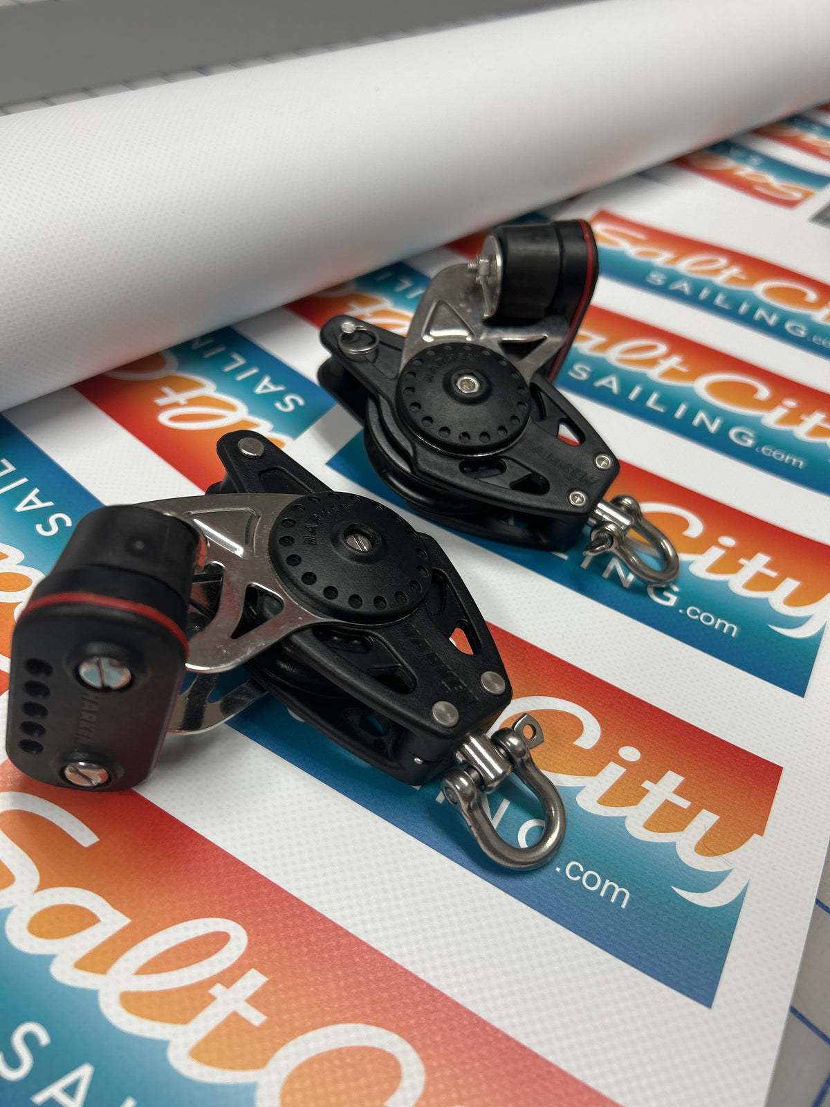 Hobie 14 jib blocks harken 2616 pair — saltcitysailing